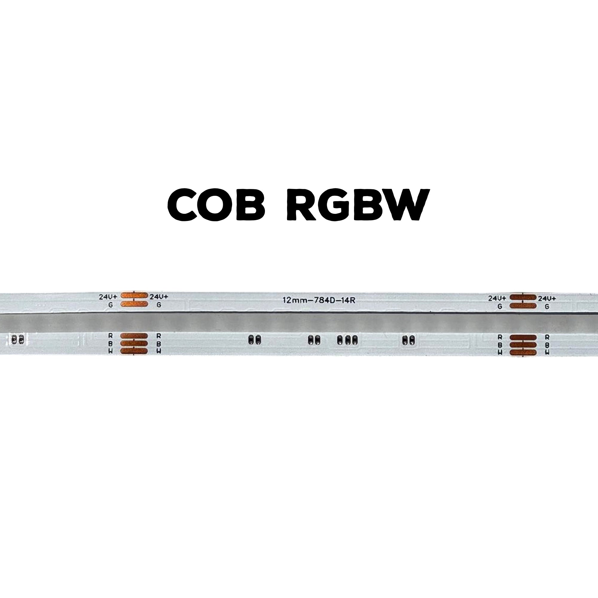 RGBW COB Strip Light, Dotless 16.5ft, 48ft & 82ft (3K, 5K), UL Certifi