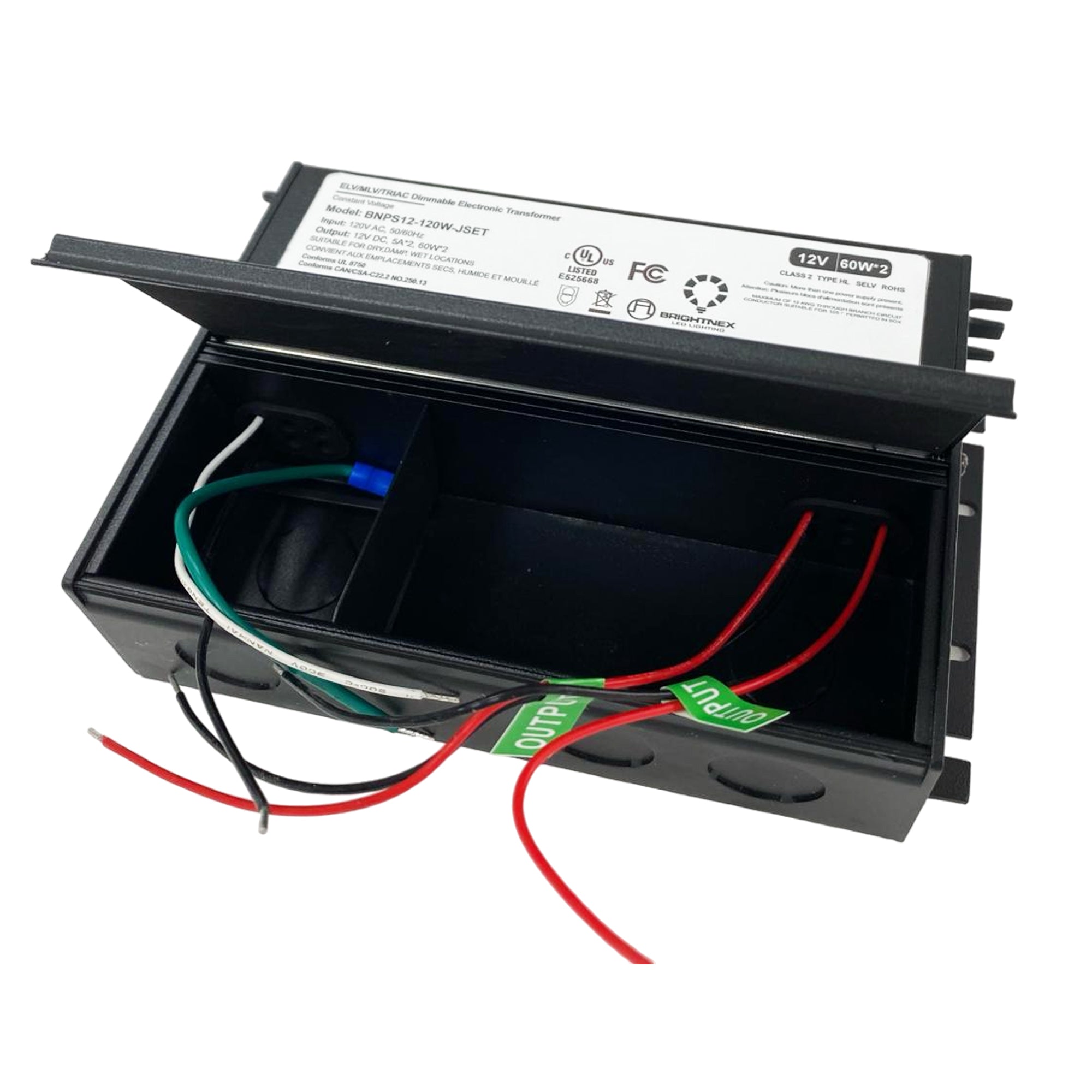 Dimmable LED Driver 12V, 120W for Wet, Damp, Dry Locations, Class 2, U