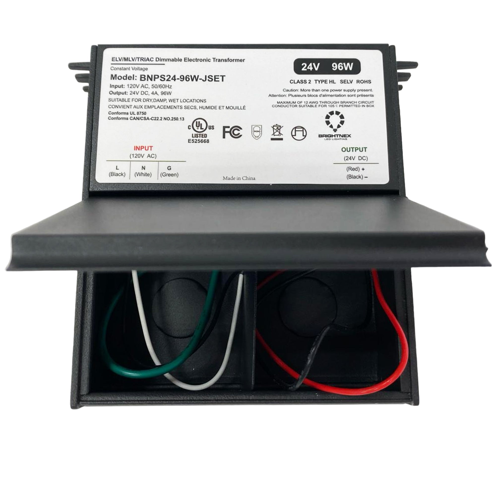 Dimmable LED Driver 24V,96W for Wet, Damp, Dry Locations, Class 2, UL