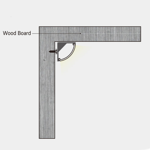 V Shape Aluminum Channels 90 Degree Corner LED Strip Channel with PC C ...