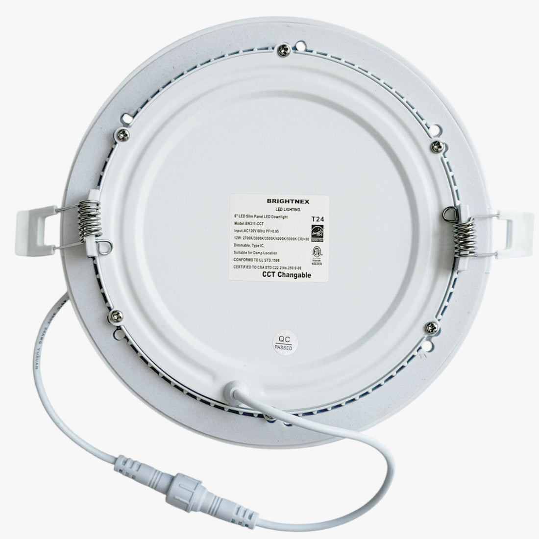 5CCT Slim Flat Panel Downlights, 6 Inch, Dimmable- BN311-CCT
