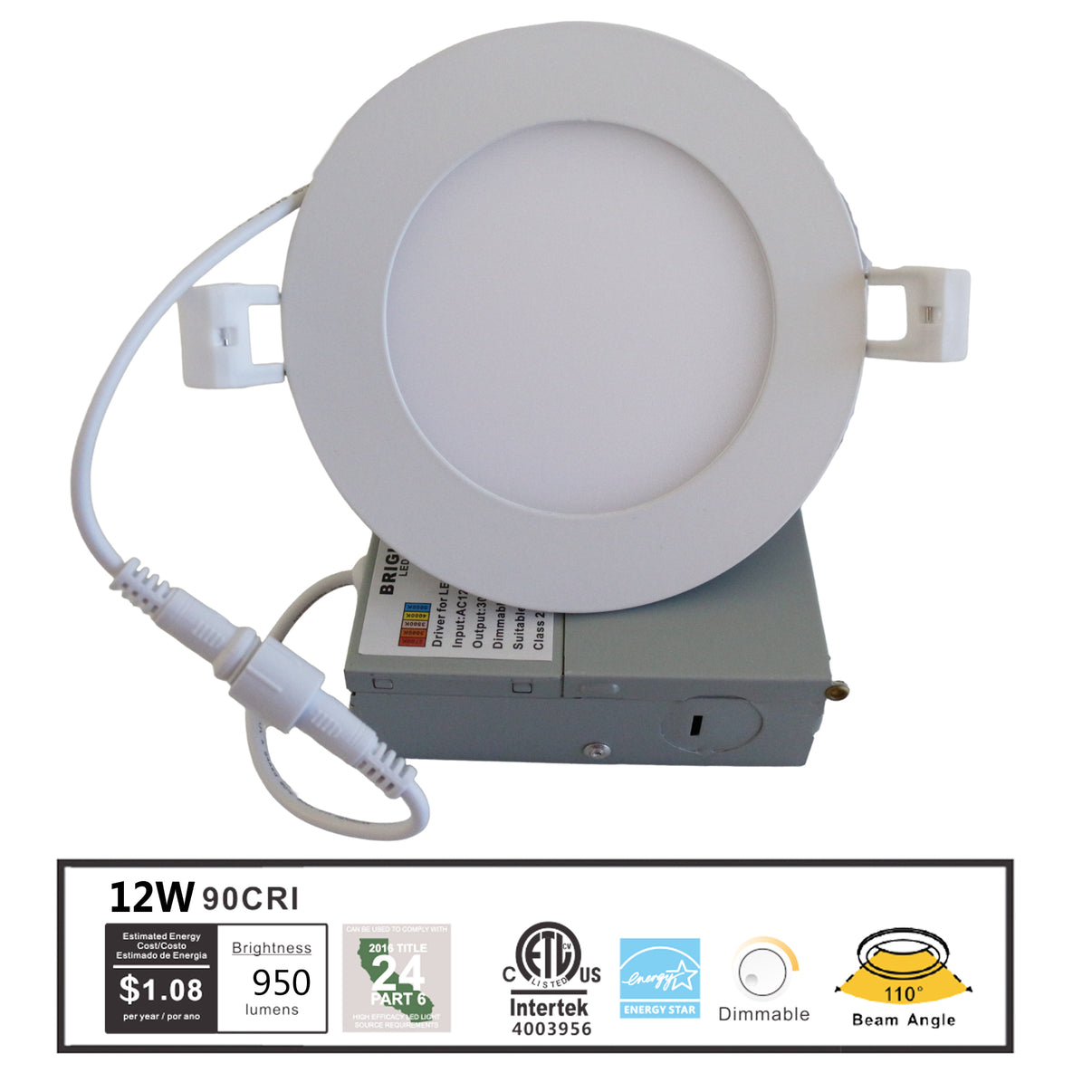 5CCT Slim Flat Panel Downlights, 6 Inch, Dimmable – BrightNexLED